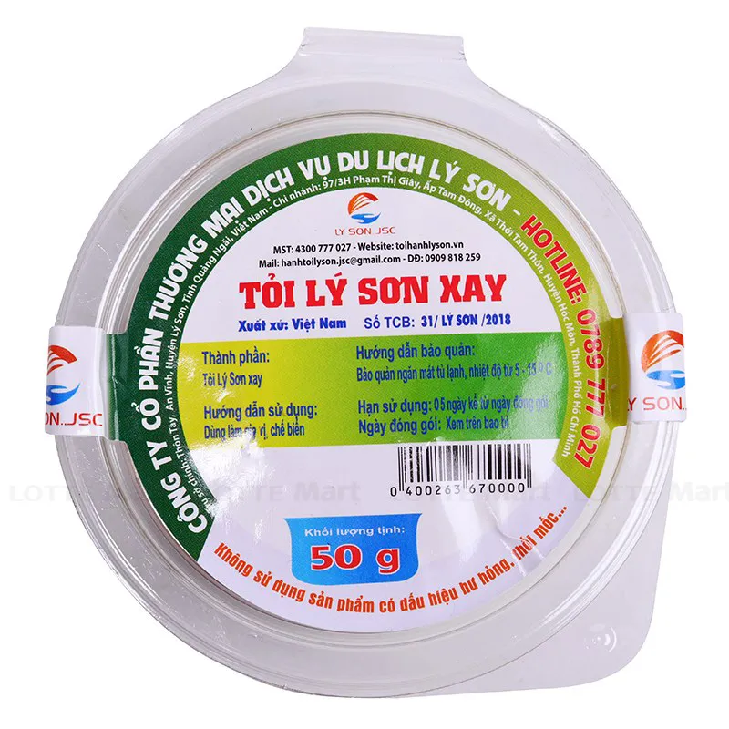 Tỏi Lý Sơn Xay 50G (ea)