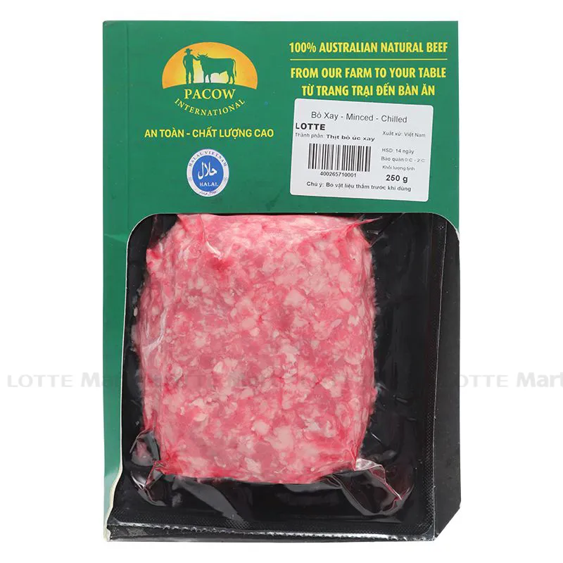 Thịt bò xay Úc Pacow 250g (ea)