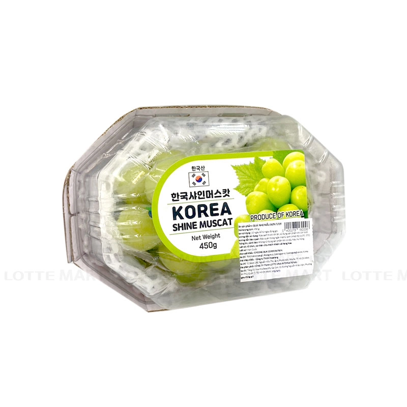 Nho mẫu đơn Shine Muscat nhập khẩu Hàn Quốc 450g