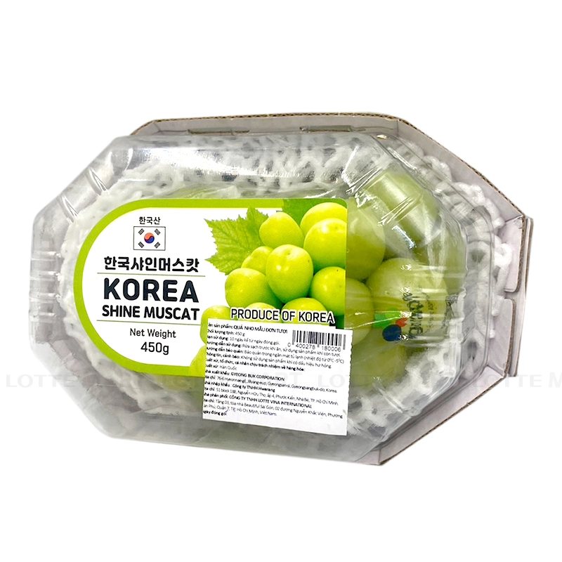 Nho mẫu đơn Shine Muscat nhập khẩu Hàn Quốc 450g