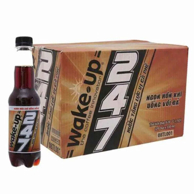 Thùng 24 Chai Nước Tăng Lực Vị Cà Phê Wake-Up 247 330ml