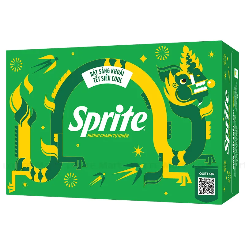 Thùng 24 Lon Nước Giải Khát Có Gas Sprite 320ml/Lon
