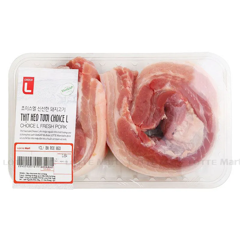 Ba rọi heo Choice L 500g