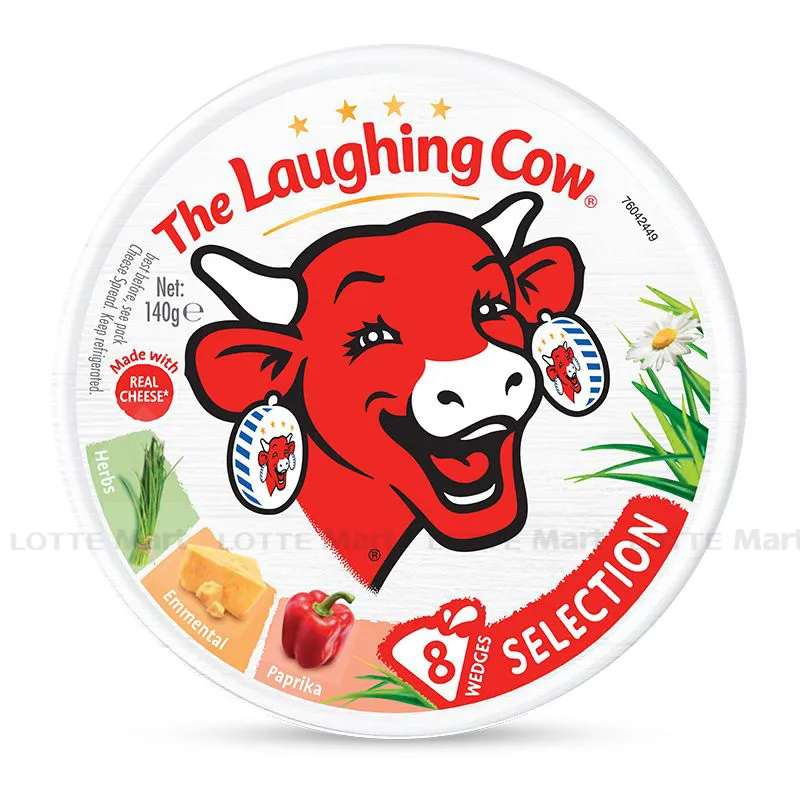Phô Mai Con Bò Cười Selection 8 Miếng Hộp 140G