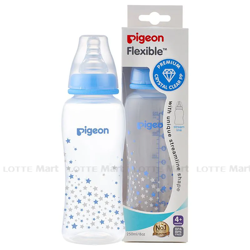 Bình Sữa Pigeon PP Streamline Màu Xanh 250ml