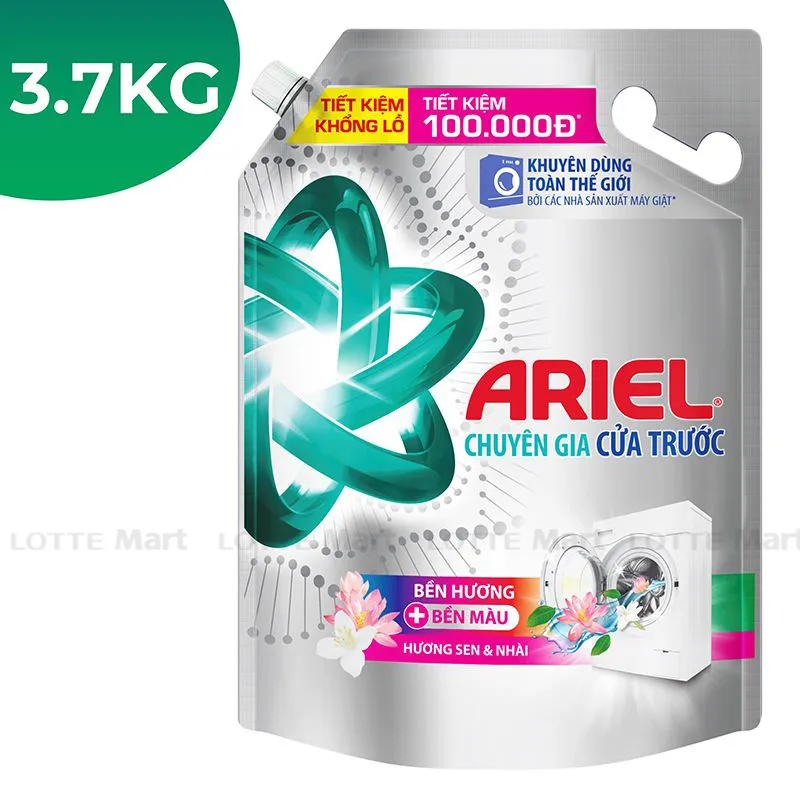 Nước Giặt Ariel Cửa Trước Hương Sen & Nhài 3.7kg