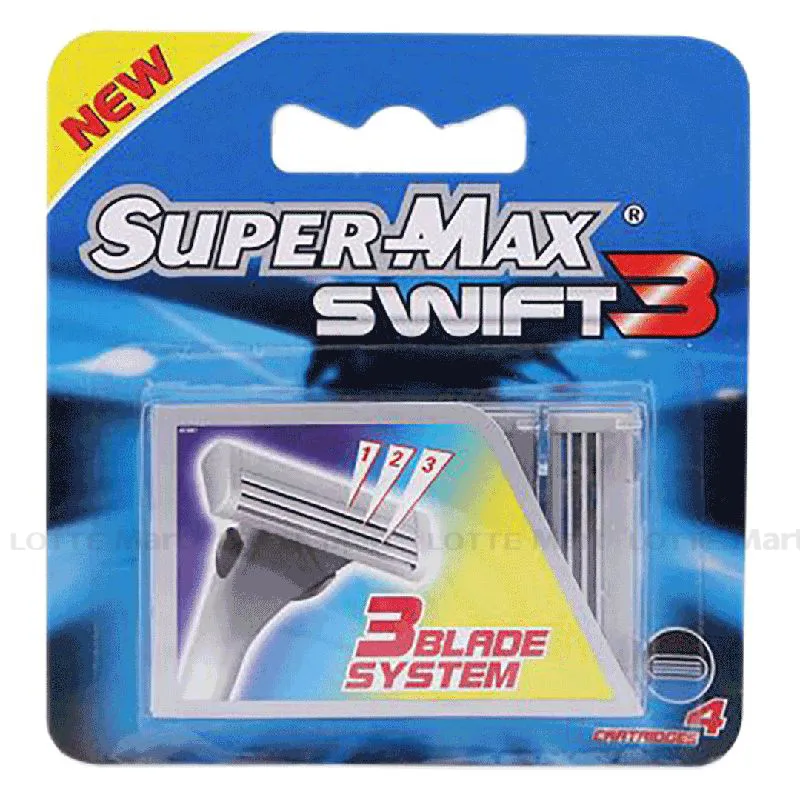Đầu Dao Cạo Super-Max Swift 3 Vỉ 4 Cái
