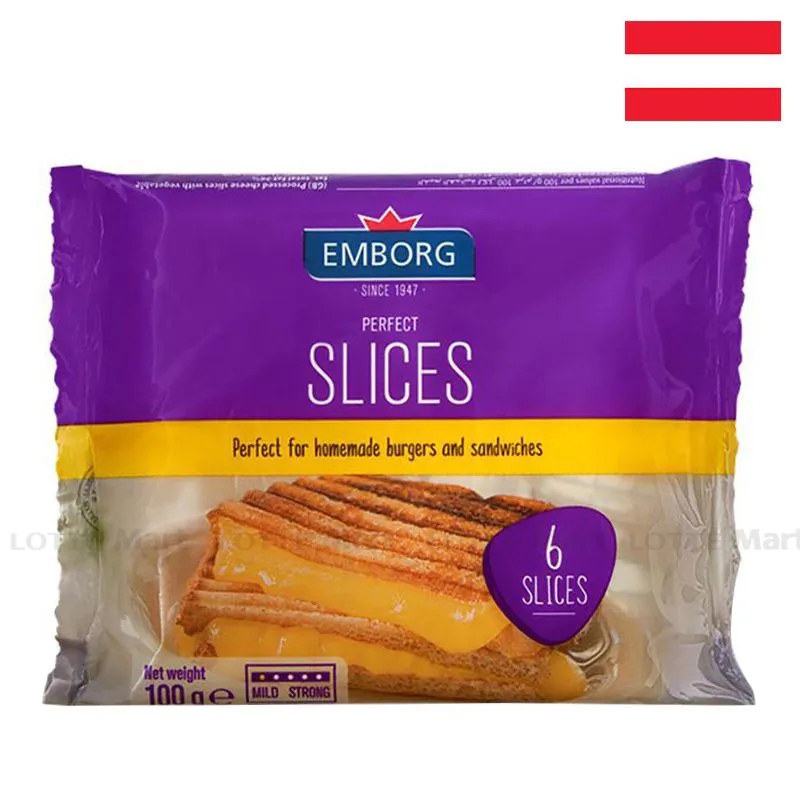 Phô Mai Lát Emborg Perfect Slices Gói 100g