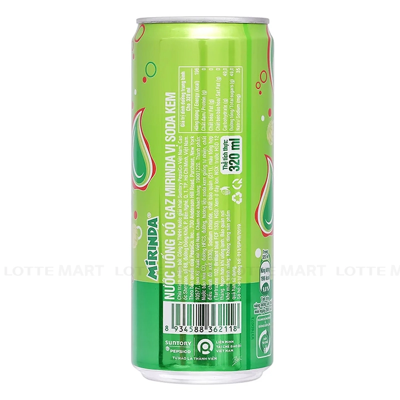 Nước Ngọt Mirinda Hương Soda Kem Thùng 24 Chai 390ml