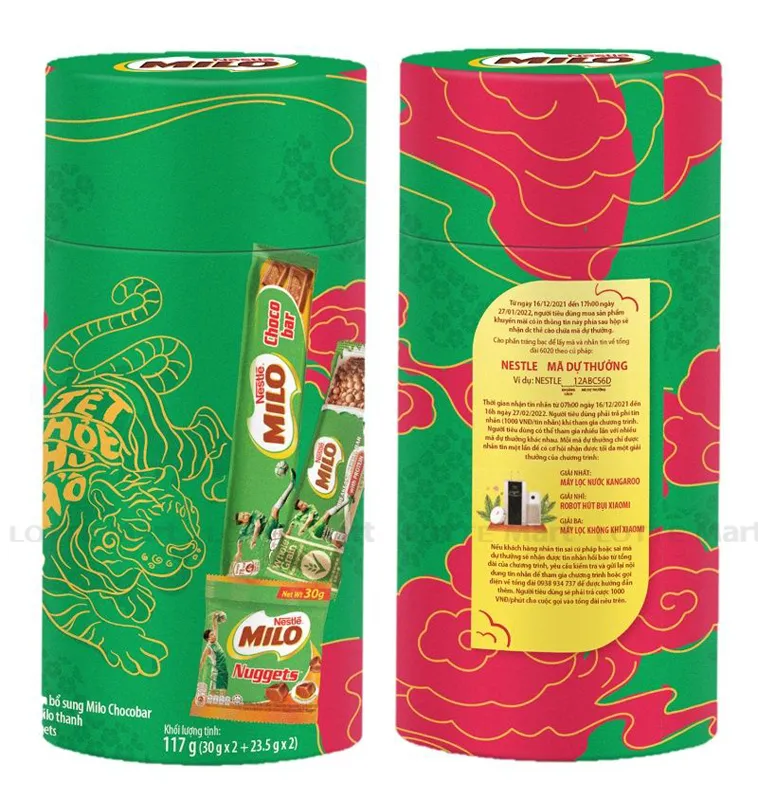 Bánh Tết Sôcôla Milo & Ngũ Cốc Milo Thanh 113.5g