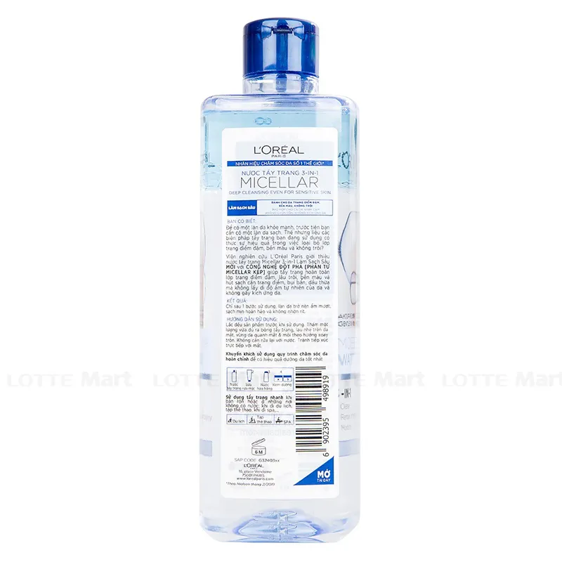 Nước Tẩy Trang Làm Sạch Sâu L'Oreal Micellar Water 3-in-1 Deep Cleansing Even For Sensitive Skin ...