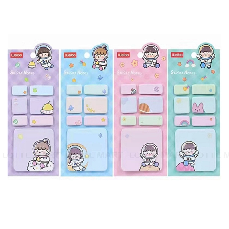 Combo Giấy Dán Ghi Chú Có Hình Weibo 95143 (Giao mẫu ngẫu nhiên)