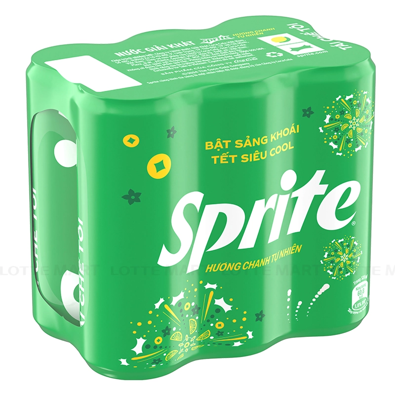 Lốc 6 Lon Nước Ngọt Có Gas Sprite 320ml/Lon