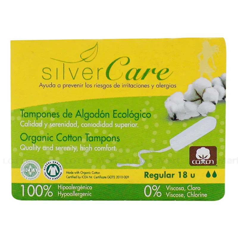 Băng Vệ Sinh Tampon Silvercare Hữu Cơ Regular Hộp 18 Miếng