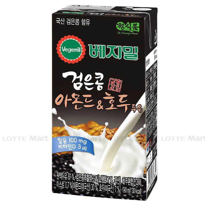 Sữa Hạt Đậu Đen Hạnh Nhân Óc Chó Vegemil Hộp 190ml