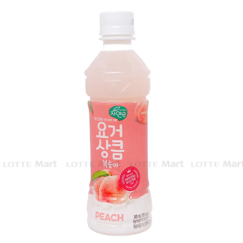 Nước Ép Lợi Khuẩn Woongjin Vị Đào Chai 340ML