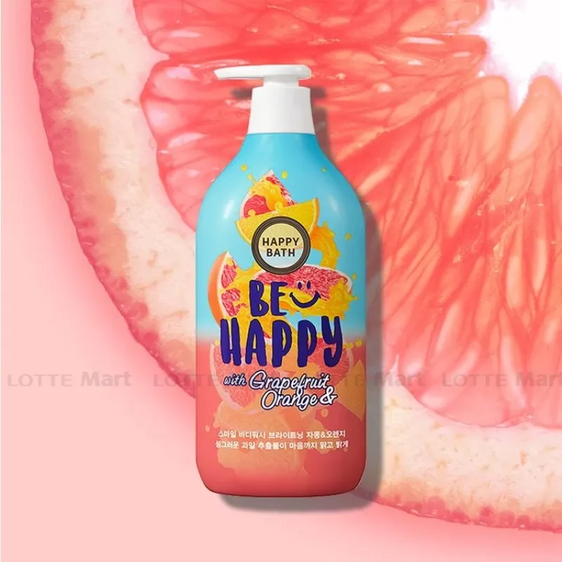 Sữa Tắm Nước Hoa Happy Bath Be Happy Sáng Da Hương Bưởi Cam Chai 900ml