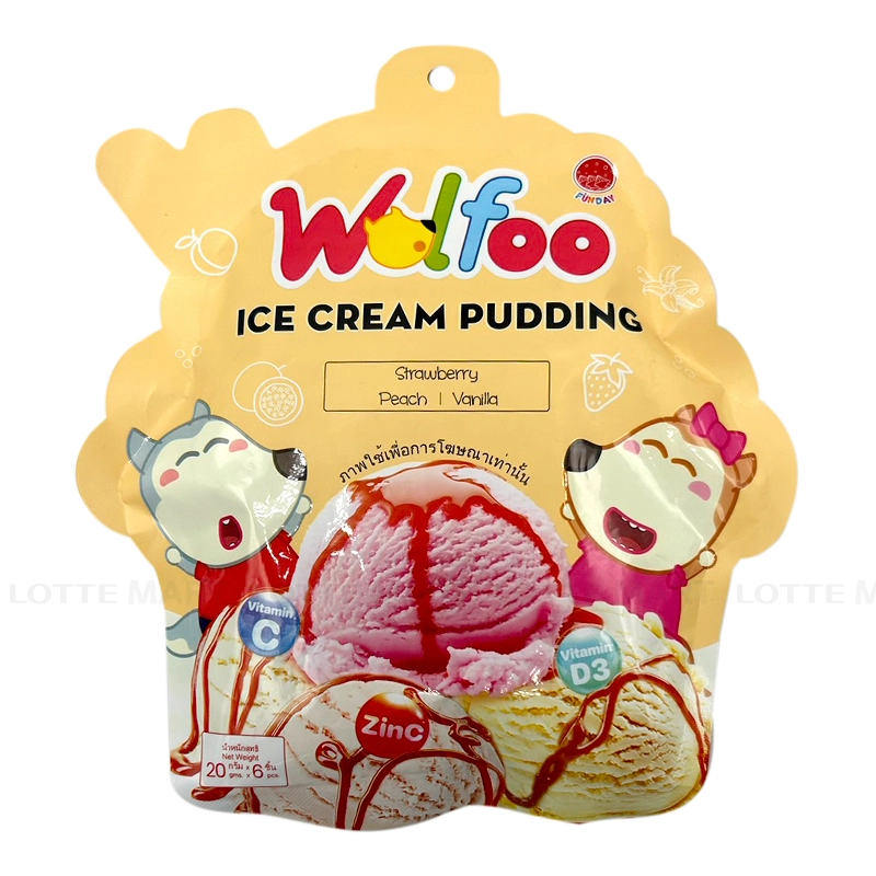 Kem Pudding Wolfoo Hương Trái Cây Gói 120G