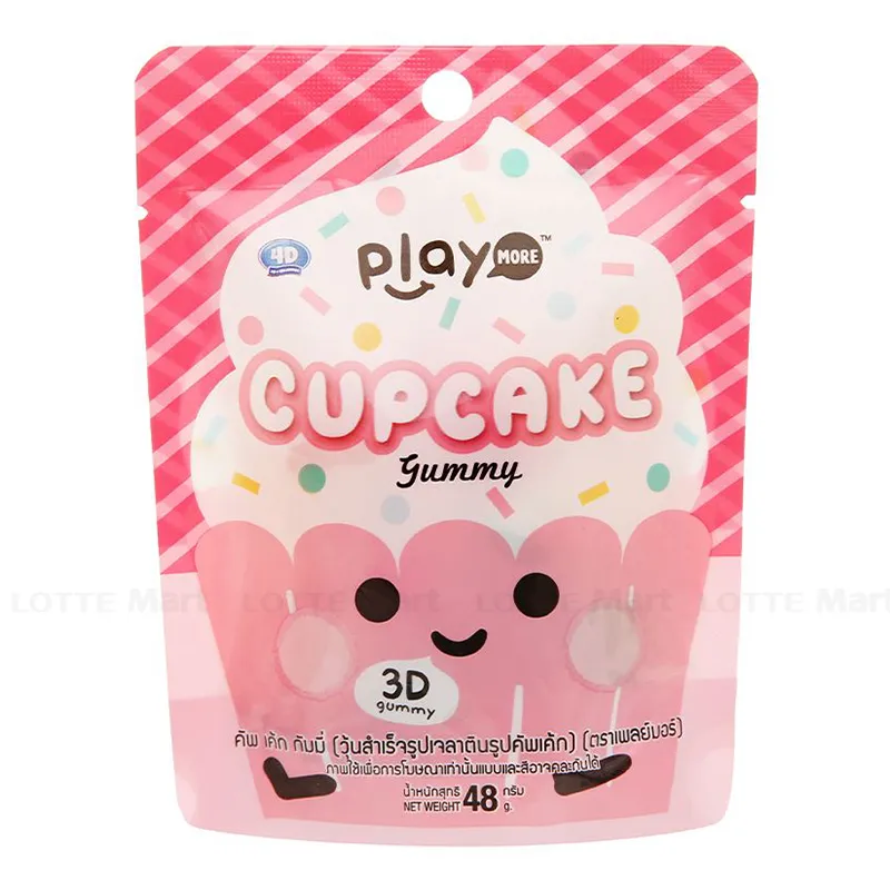 Kẹo Dẻo Playmore Hình Bánh Cupcake Gói 48g
