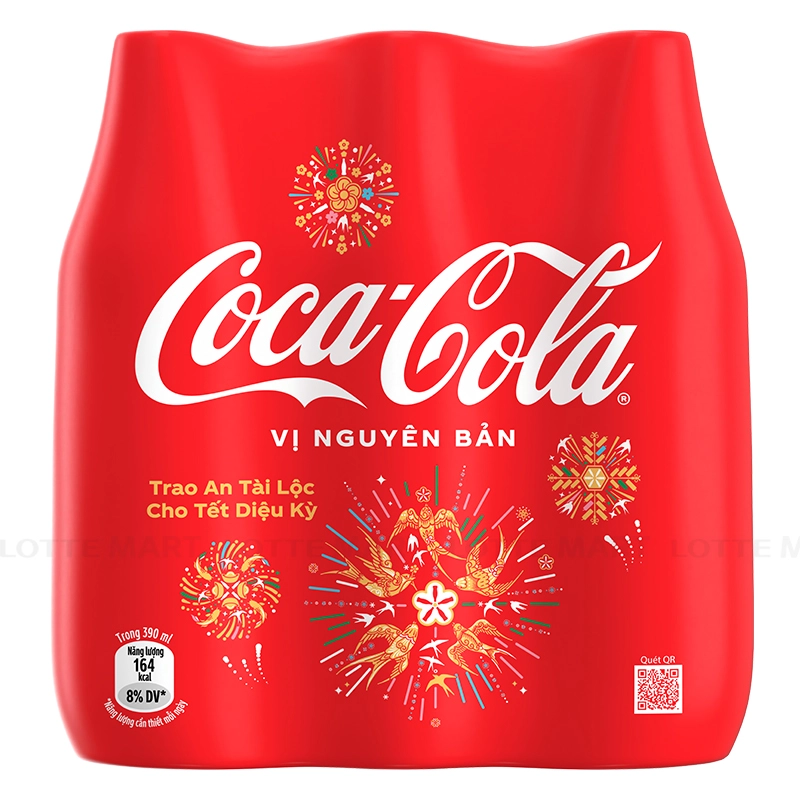 Lốc 6 Chai Nước Ngọt Coca Cola 390ml/Chai-[ONL] Mua 2 Lốc Tặng 1 Ly ...