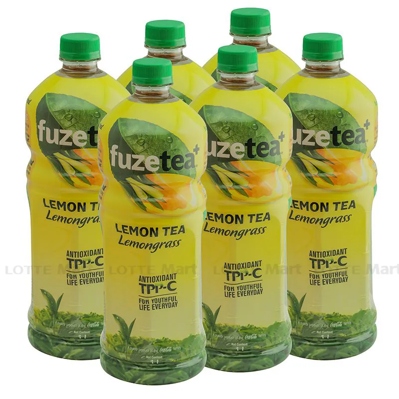 Lốc 6 Chai Trà Chanh Sả Fuze Tea Plus 1L/Chai
