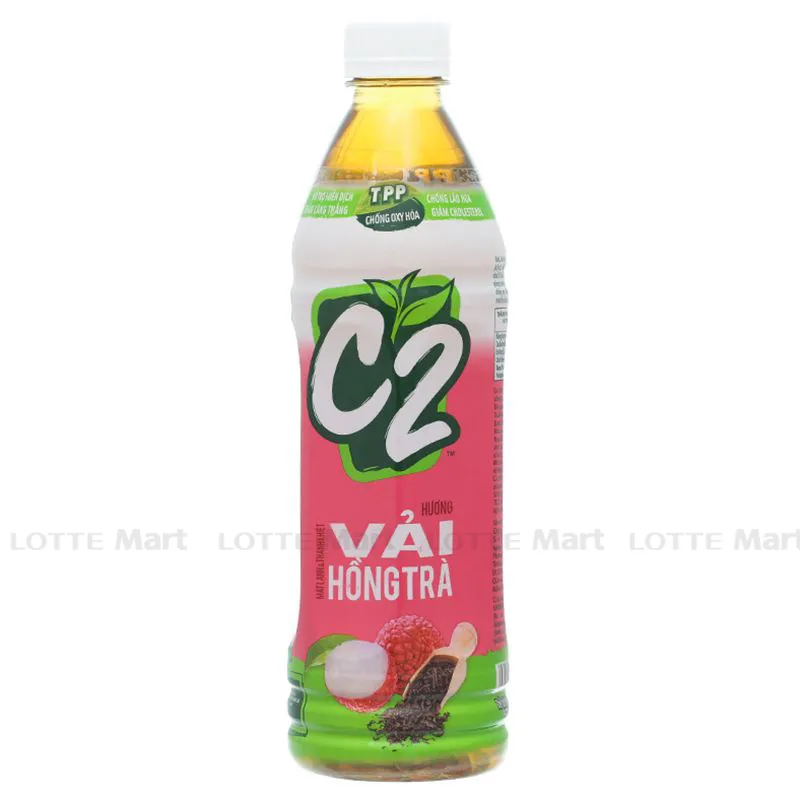 Nước Giải Khát C2 Vị Vải Hồng Trà Chai 455ml