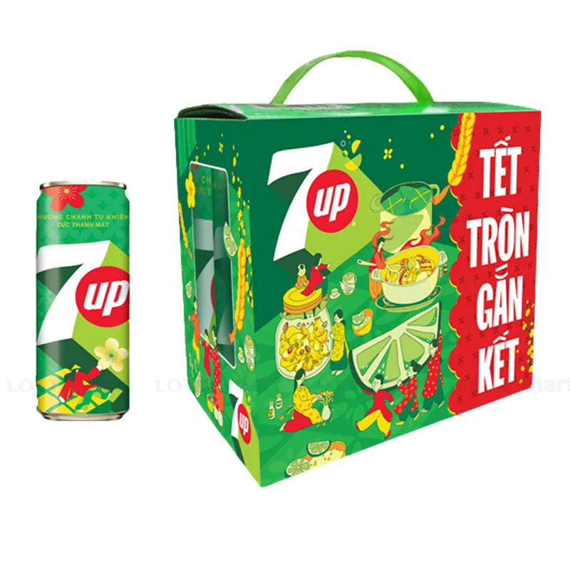 Nước Ngọt Có Gas 7Up 320ml x Lốc 6 Lon