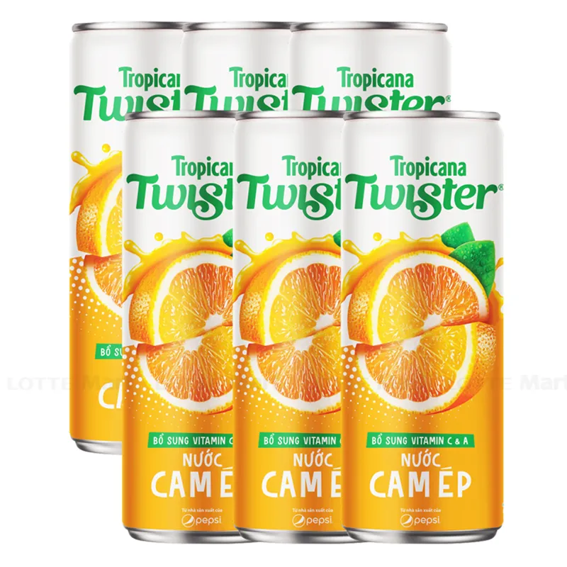 Nước Ép Cam Twister Lốc 6 Lon 320ml