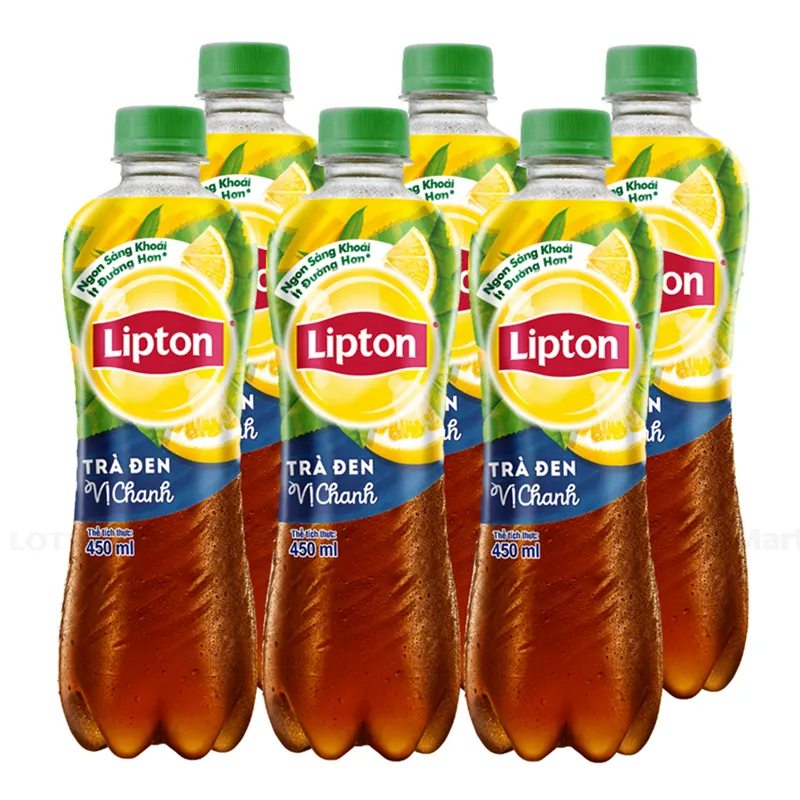 Trà Lipton Đen Hương Chanh Thùng 24 Chai 450ml