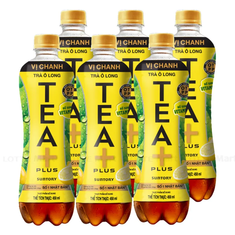 Trà Ô Long Tea Plus Vị Chanh 455ml x Lốc 6 Chai