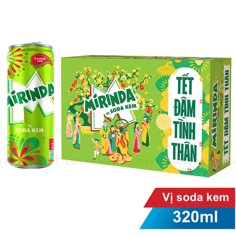 Nước Ngọt Mirinda Hương Soda Kem Thùng 24 Lon 320ml