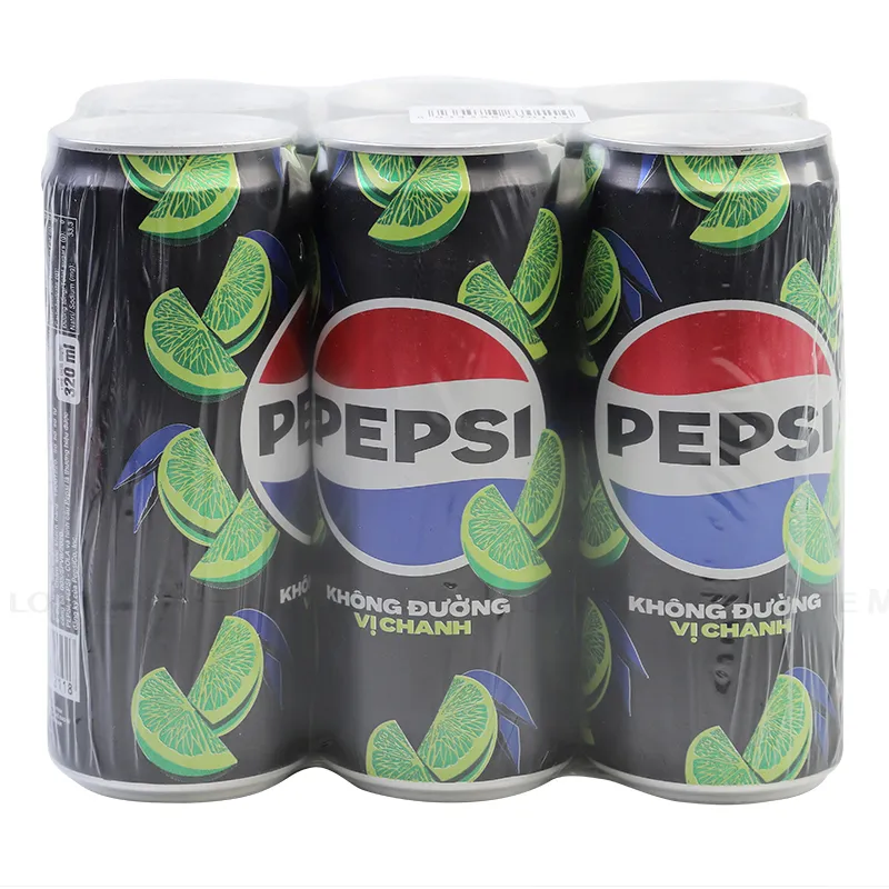 Nước Ngọt PEPSI Hương Chanh Không Calo Lốc 6 Lon 320ml