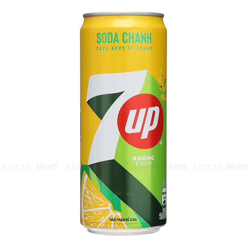 Thùng 24 Lon Nước Ngọt Soda Chanh Không Calo 7Up 320ml