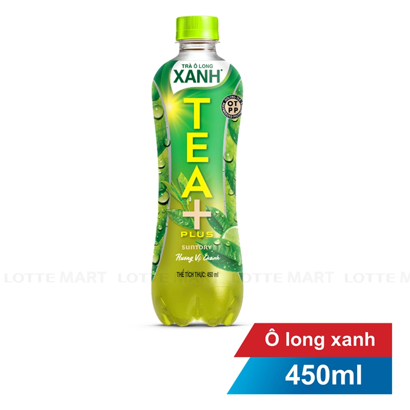 Trà Ô Long Tea+ Plus Xanh Vị Chanh Chai 450ml