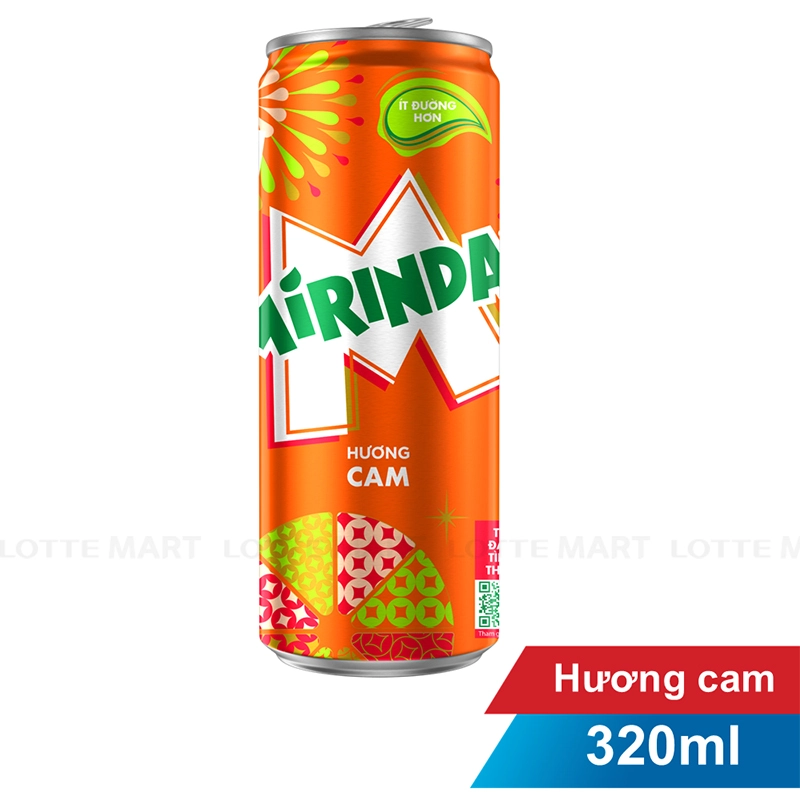 Nước ngọt Mirinda Hương Cam Lon 320ml