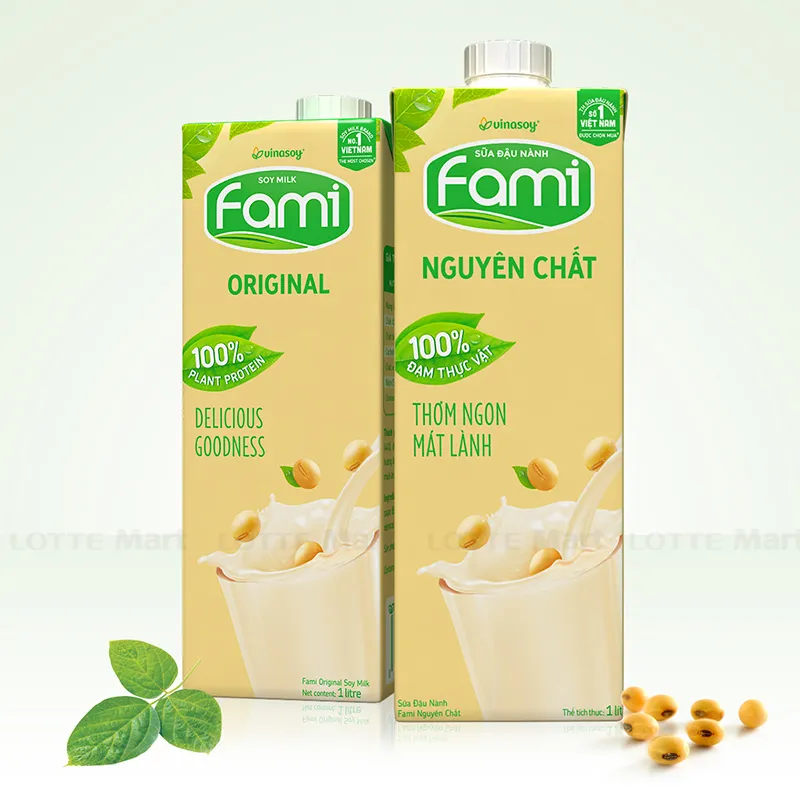 Sữa Đậu Nành Fami Nguyên Chất Hộp 1L