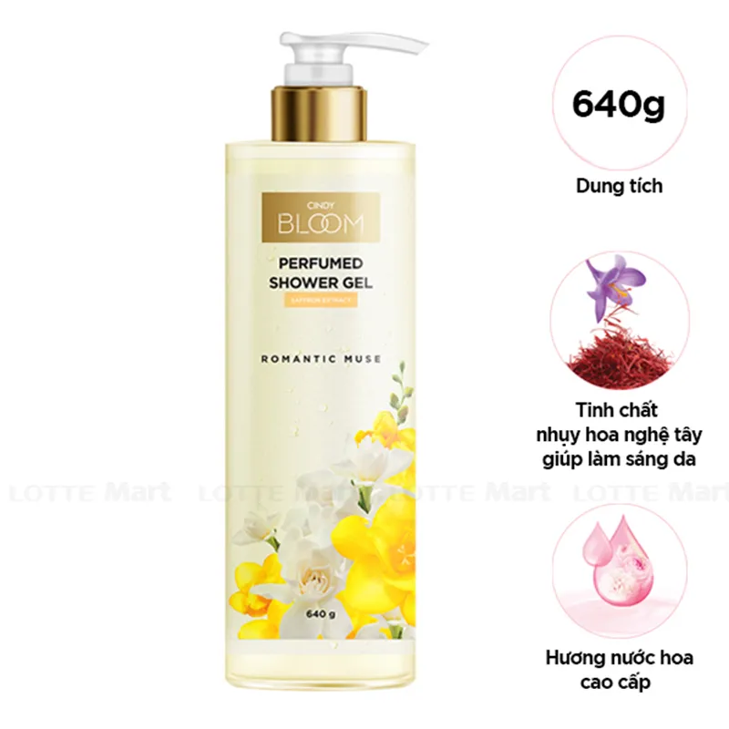 Sữa Tắm Nước Hoa Cindy Bloom Romantic Muse Quyến Rũ 640g