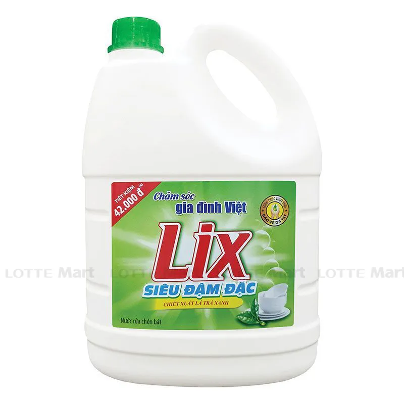 Nước Rửa Chén Lix Hương Trà Xanh 3.6kg