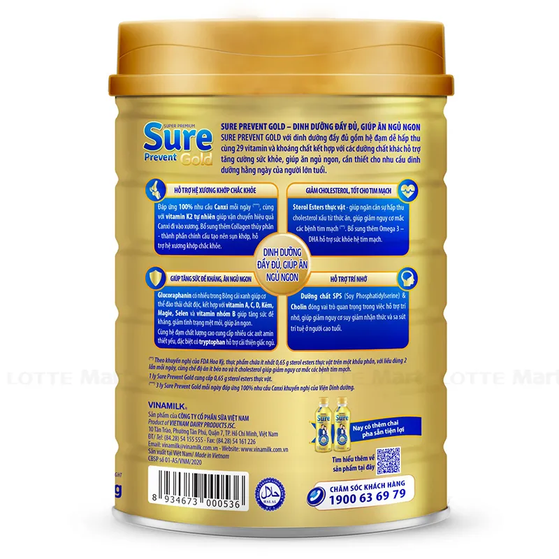 Sữa Bột Vinamilk Sure Prevent Lon 400G
