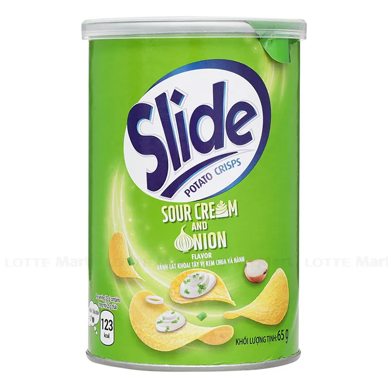 Khoai Tây Chiên Slide Vị Kem Chua & Hành 65G