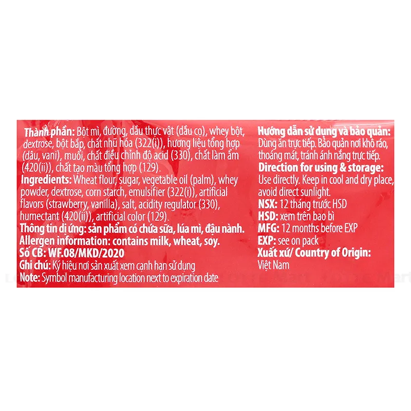 Bánh Quế Cosy Vị Kem Dâu Kinh Đô Gói 117.6G