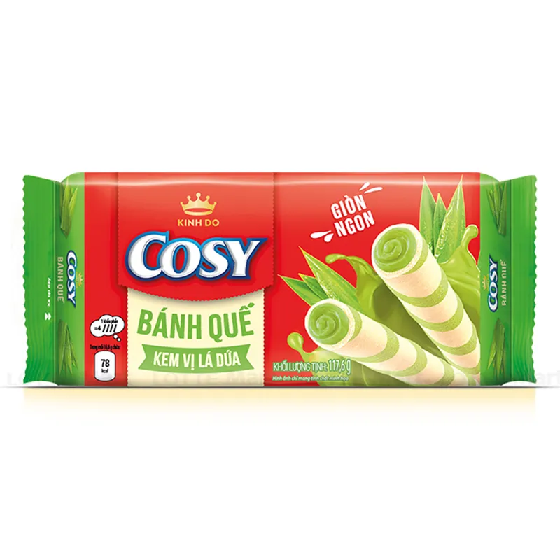 Bánh Quế Cosy Vị Kem Lá Dứa Kinh Đô Gói 117.6G