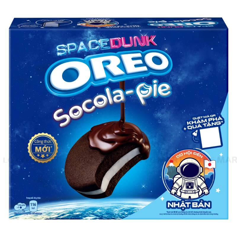 Bánh Socola Pie Cadbury Oreo Hộp 360G (12 Gói x 30G)