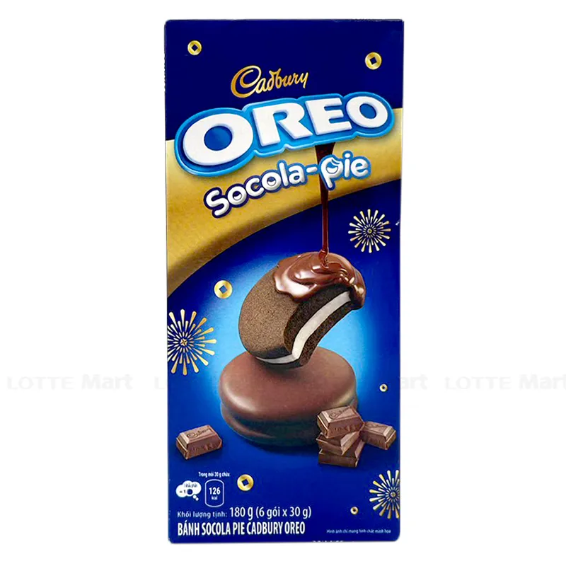 Bánh Socola Pie Cadbury Oreo Hộp 180g (6 Gói x 30G)