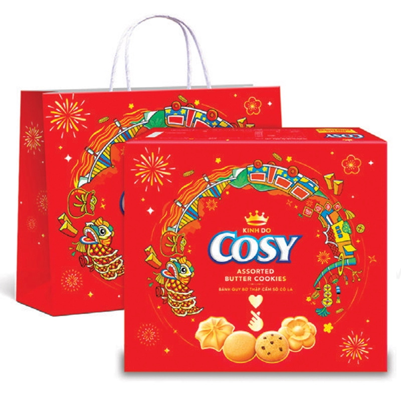 Bánh Quy Bơ Thập Cẩm Cosy Socola Hộp Giấy 330G