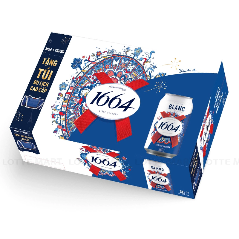 Bia Blanc 1664 Thùng 24 Lon x 330ml