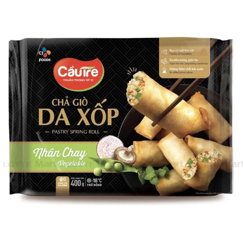 Chả Giò Da Xốp CJ Cầu Tre Nhân Chay Gói 400G