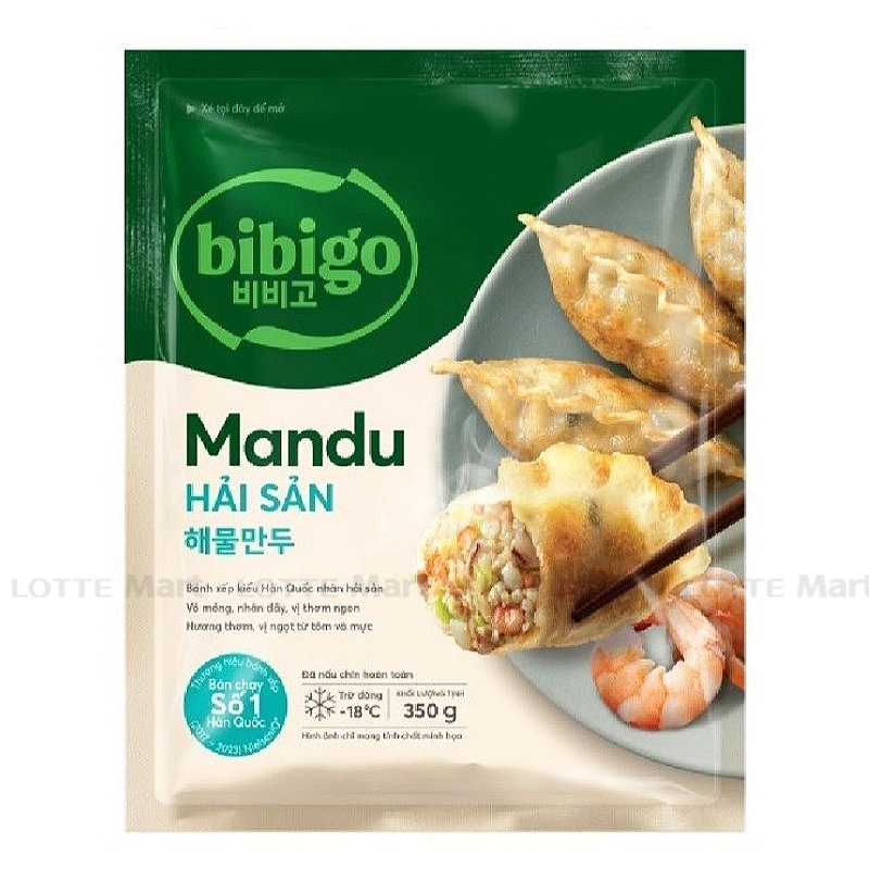 Bánh Xếp Hàn Quốc Nhân Hải Sản bibigo Gói 350G