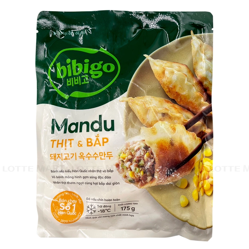 Bánh Xếp Hàn Quốc Nhân Thịt Bắp bibigo Gói 350G
