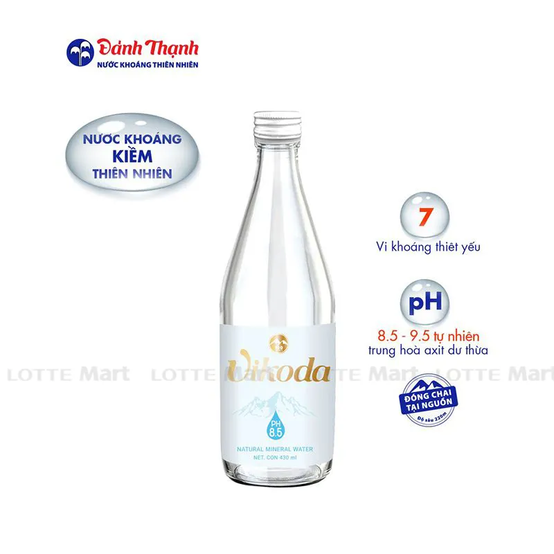 Nước khoáng thiên nhiên Vikoda chai RGB 430ml
